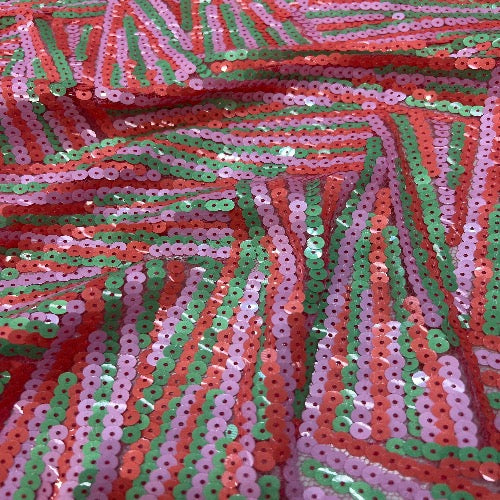 Designer Italian Sequin Embroidery $790p/metre – Alla Moda Fabric